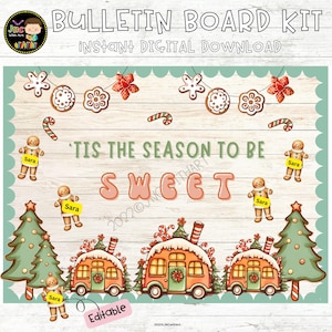 Christmas Bulletin Board for School Winter Door Decor Kit December ...