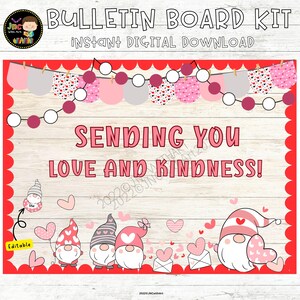 Valentines Bulletin Board Ideas, Gnome Door Decor, February Bulletin ...