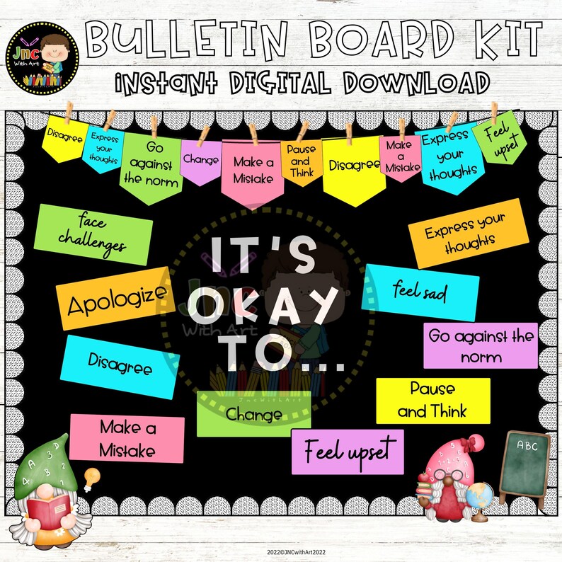 Back to School Social Emotional Learning Bulletin Board Mental Health ...