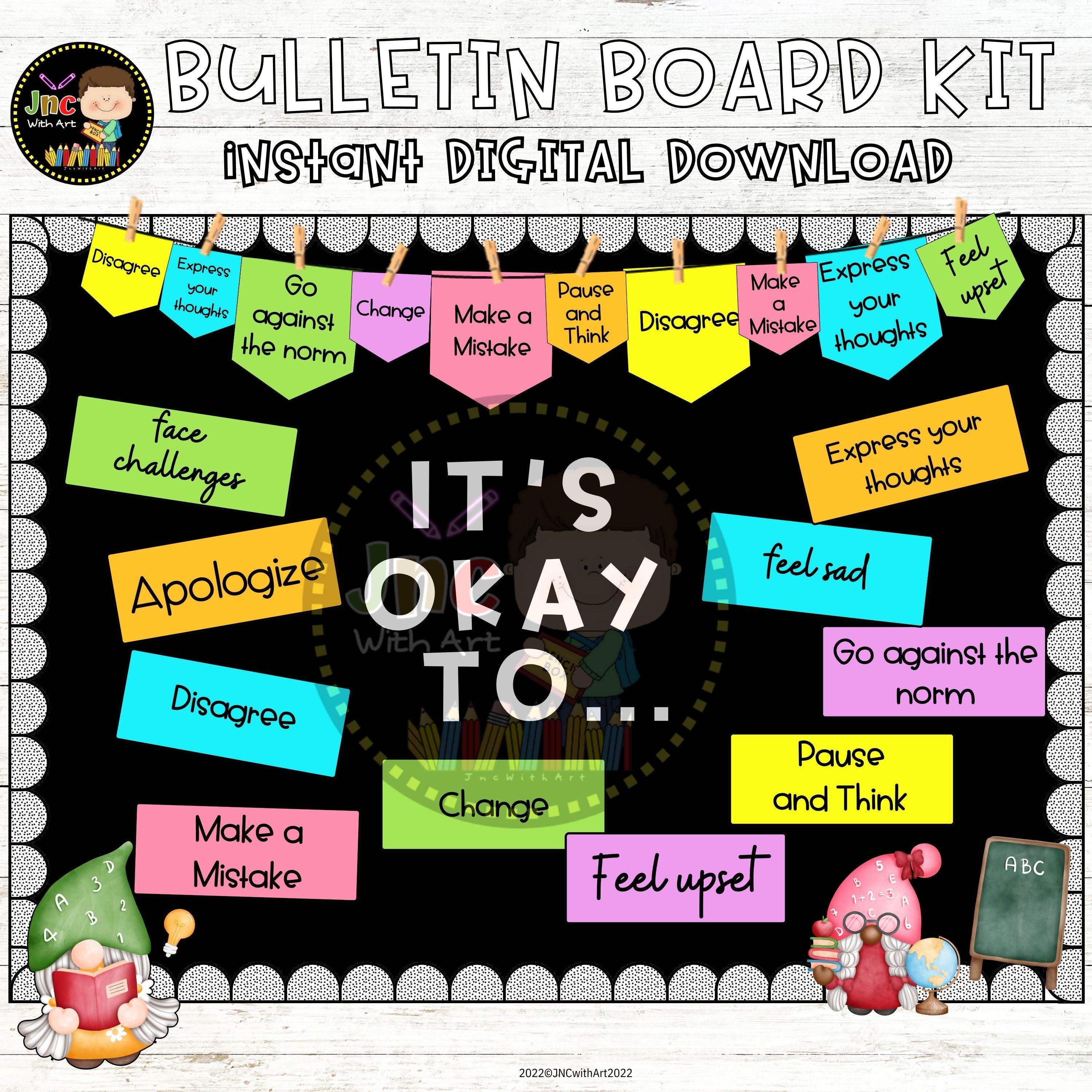 Back to School Social Emotional Learning Bulletin Board Mental Health ...