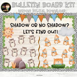Groundhog Day Bulletin Board Kit February Classroom Decor Activity ...