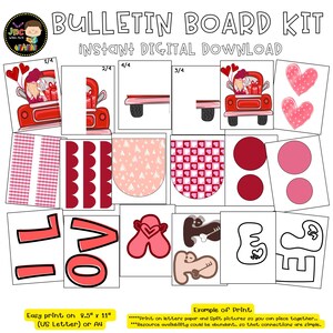 Learning a Latte Bulletin Board Kit Truck Valentine's Day Door Decor ...