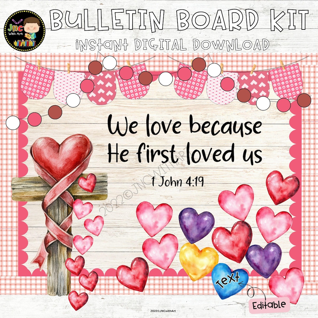 Valentine Day Bulletin Board Bible Verse Christian Church Religious ...