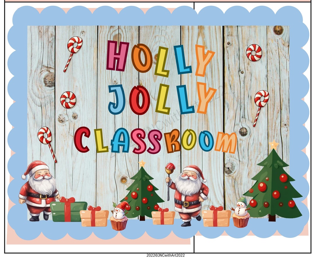 Christmas Bulletin Board Kit, Door Decor, December Bulletin Board Ideas ...