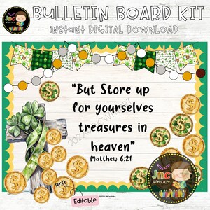 St.patrick Day Bulletin Board Bible Verse Christian Church Religious ...