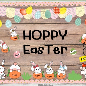April Easter Bunny Bulletin Board Ideashoppy Easter Spring - Etsy