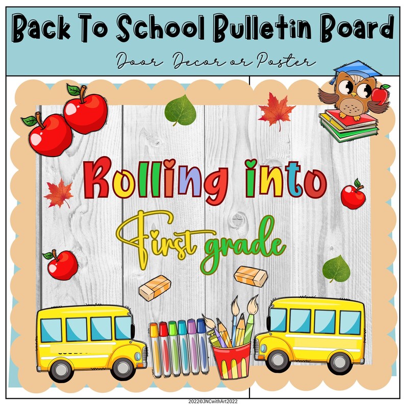 School Bus Bulletin Board Ideas, Door Decoration Kit, Back to School ...