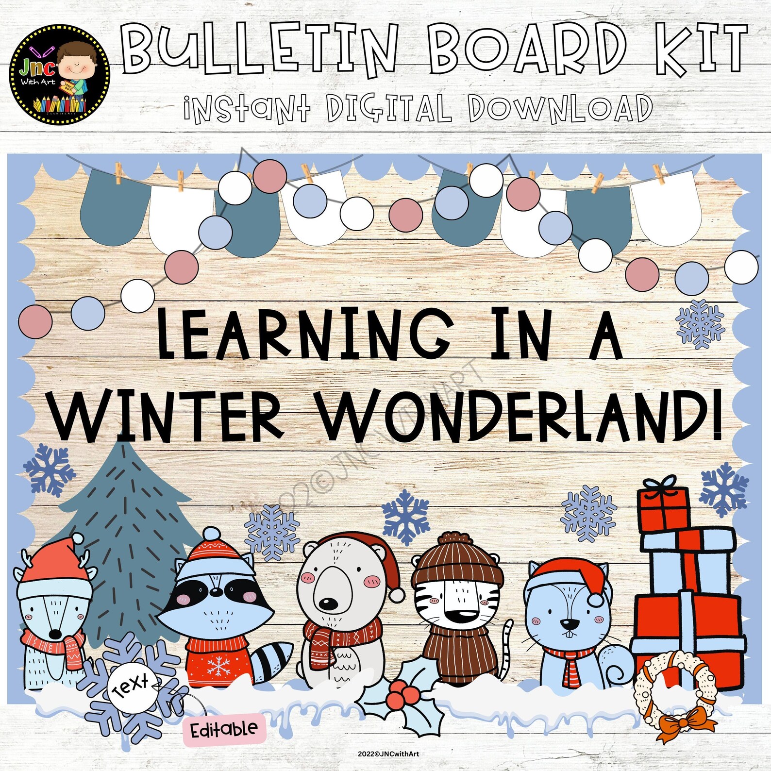 Learning in a Winter Wonderland Bulletin Board Kit Classroom Decor ...