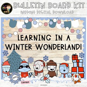 Learning in a Winter Wonderland Bulletin Board Kit Classroom Decor ...