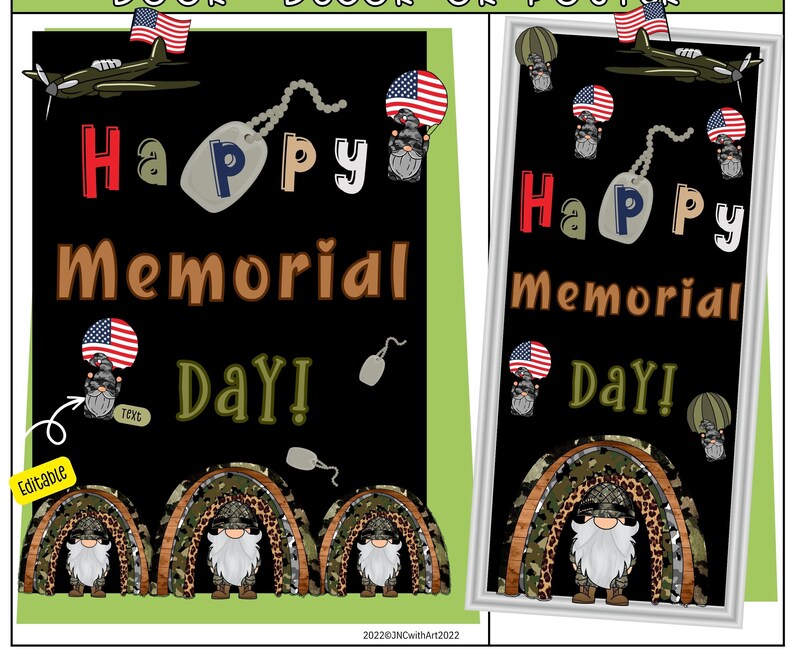 Memorial Day Bulletin Board Kit, Door Decor, May Patriotic, Veterans ...