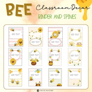 Bee Themed Classroom Decor Bundle Printable Back to School Classroom ...
