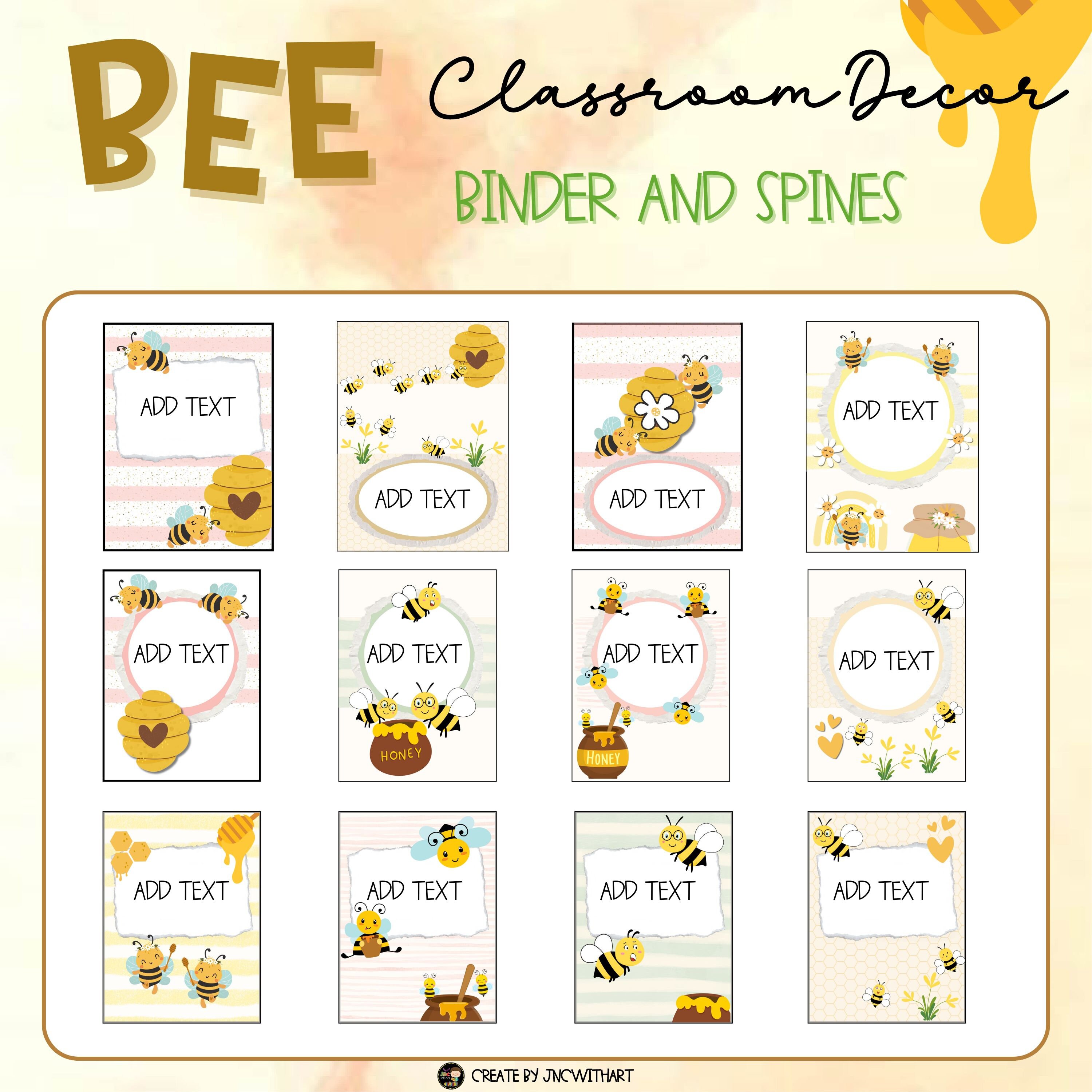 Bee Themed Classroom Decor Bundle Printable Back to School Classroom ...