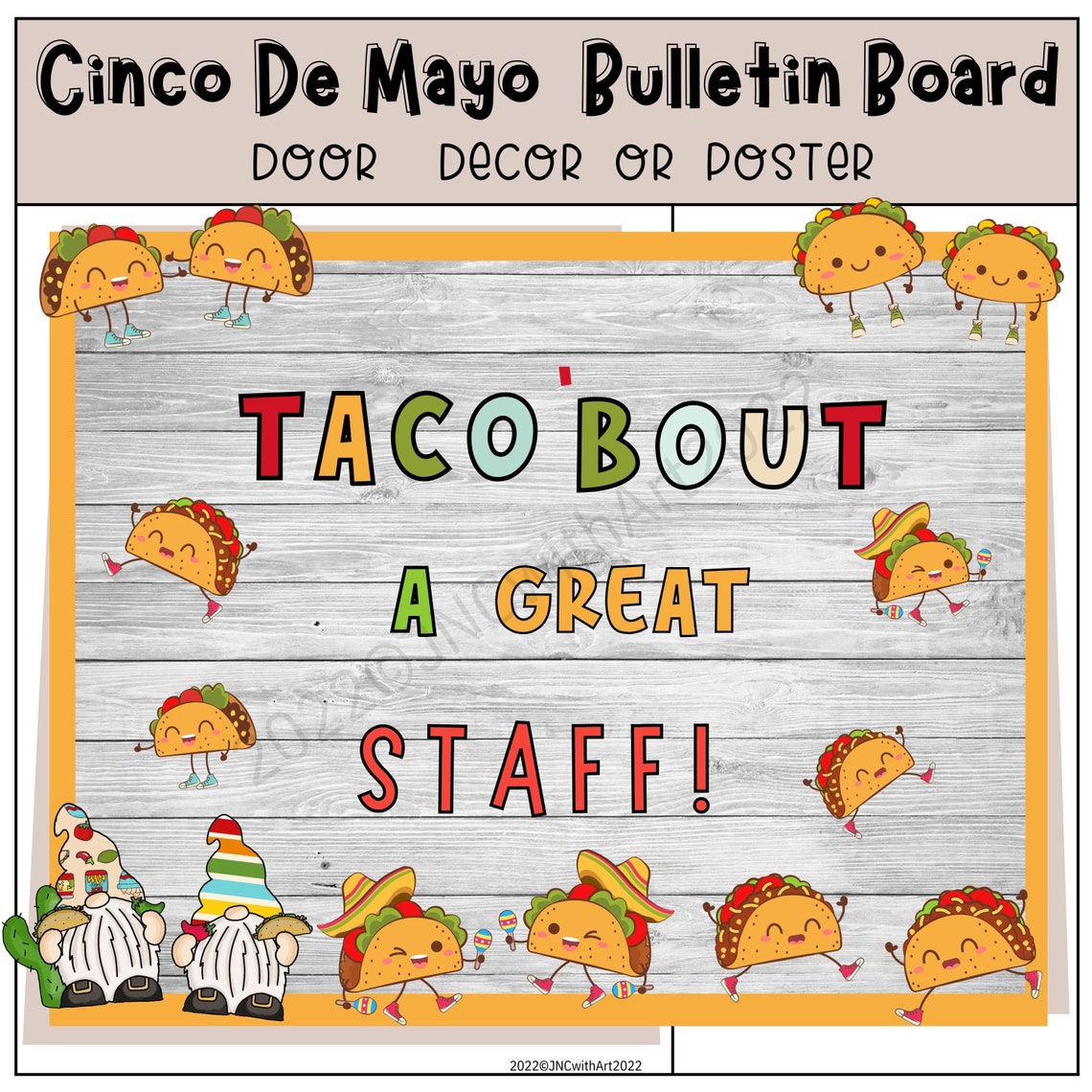 TACO 'bout a Great Staff Bulletin Board Ideas Door Decoration Kit ...