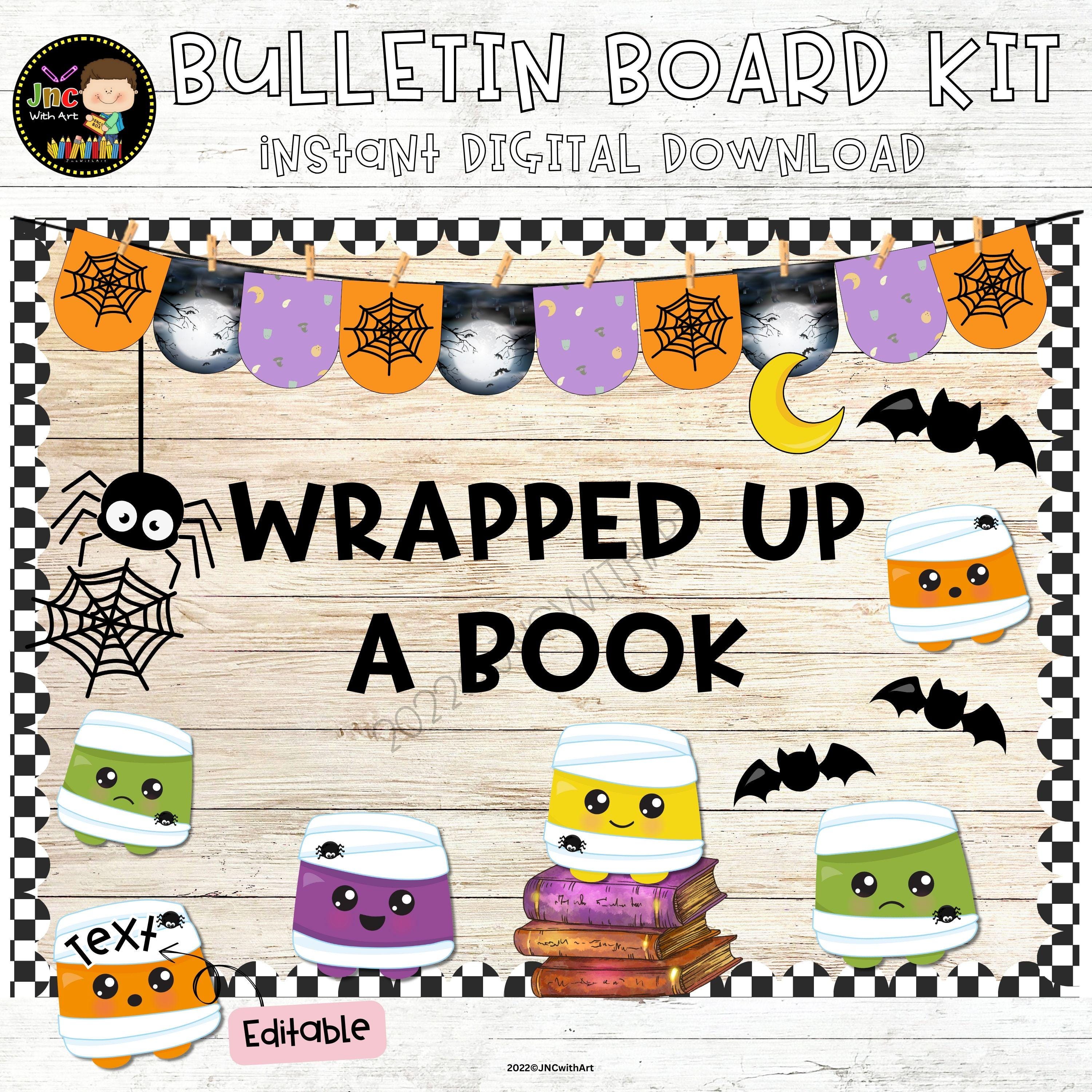 Halloween Mummy Bulletin Board Kit: Editable Classroom Decor (digital ...