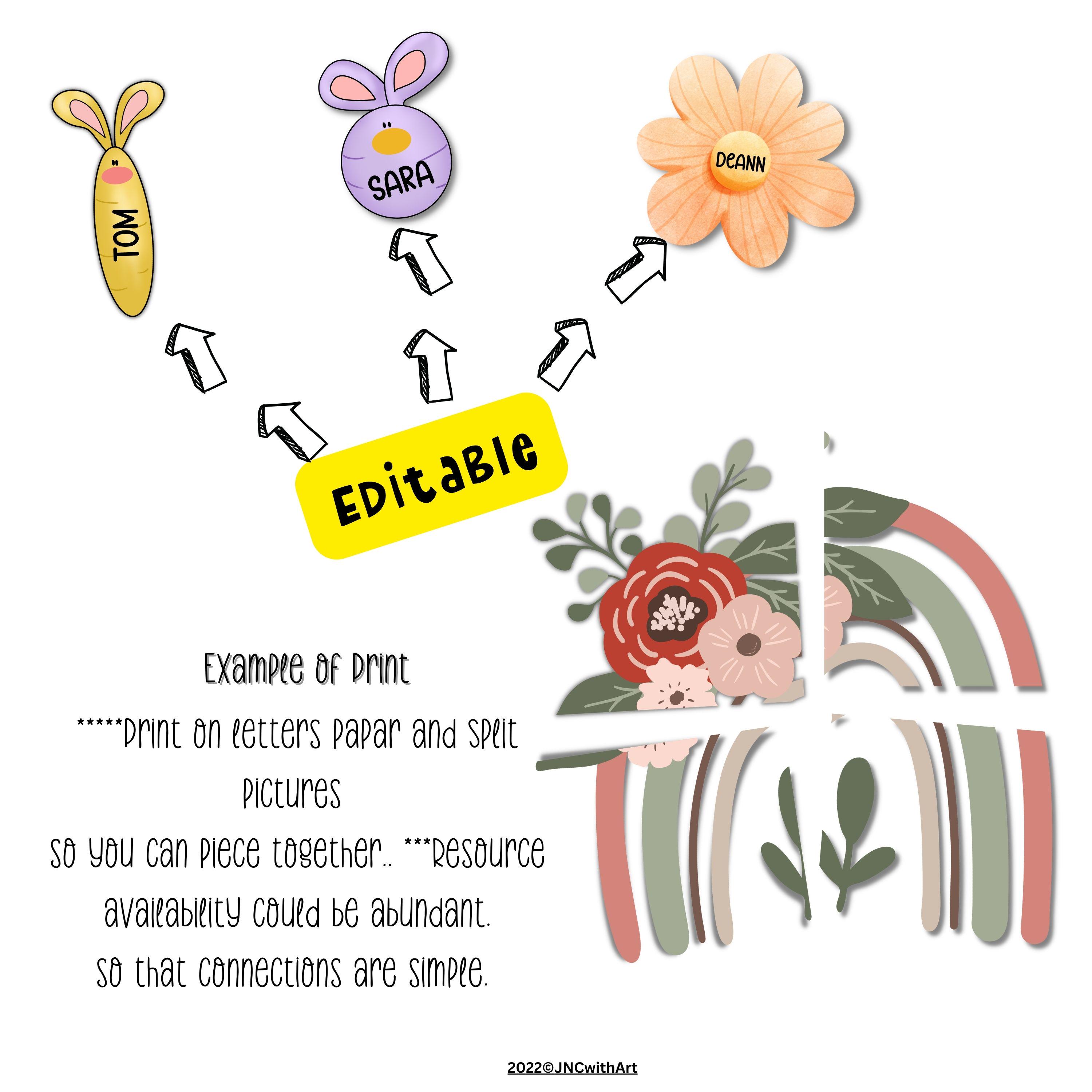Spring Bulletin Board Kit: Let's Bloom Together, Editable (digital ...