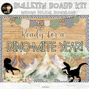 Dinosaur Classroom Bulletin Board Kit: Adventure Decor (digital ...