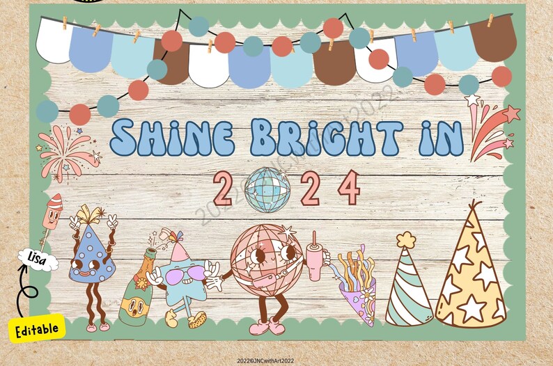 New Year Bulletin Board Kit Classroom Door Decoration - Etsy