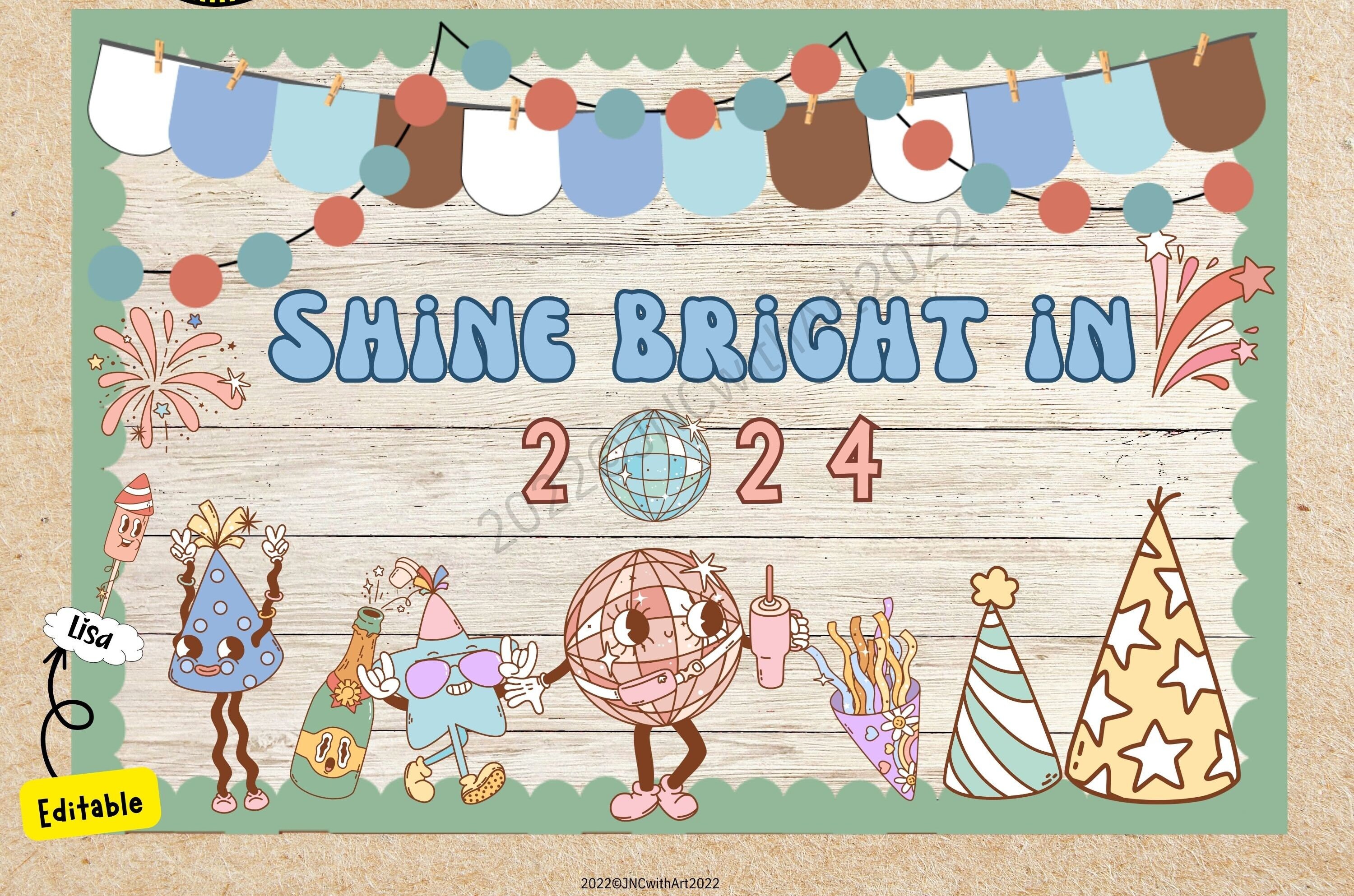 New Year Bulletin Board Kit Classroom Door Decoration - Etsy