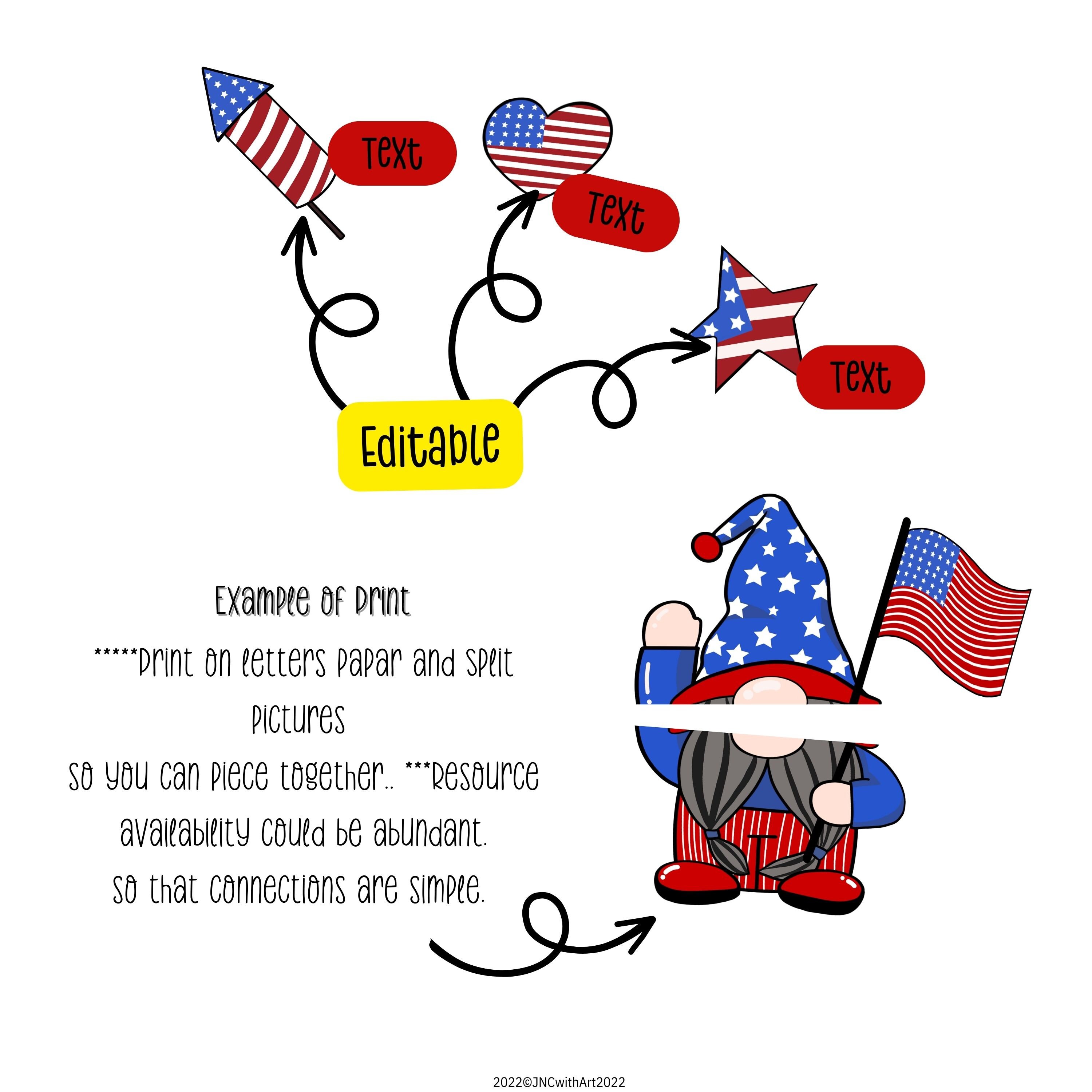 Memorial Day Gnomes Bulletin Boards Kit, Door Decoration, 4th of July ...