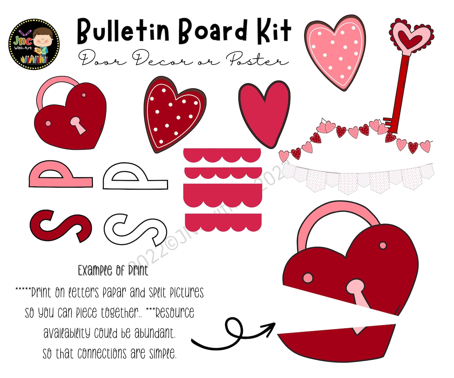 Valentine's Day Bulletin Board Kit, Door Decoration, Kindness Theme ...