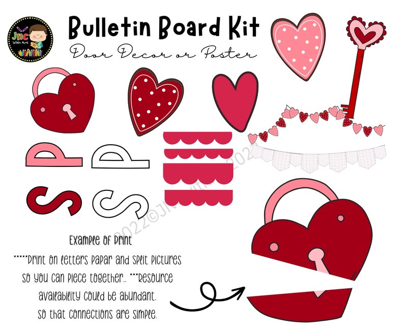 Valentine's Day Bulletin Board Kit, Door Decoration, Kindness Theme ...
