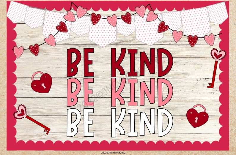 Valentine's Day Bulletin Board Kit, Door Decoration, Kindness Theme ...