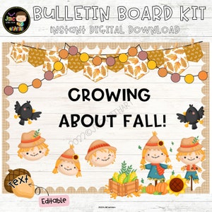 Fall Scarecrow Bulletin Board Kit Thanksgiving Harvest Door Decor ...