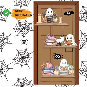 Reading Halloween Bulletin Board Kit October Fall Door Decor Editable ...