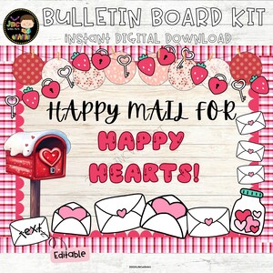 Valentine Day Bulletin Board Kit, Classroom Decor Holiday Seasonal ...
