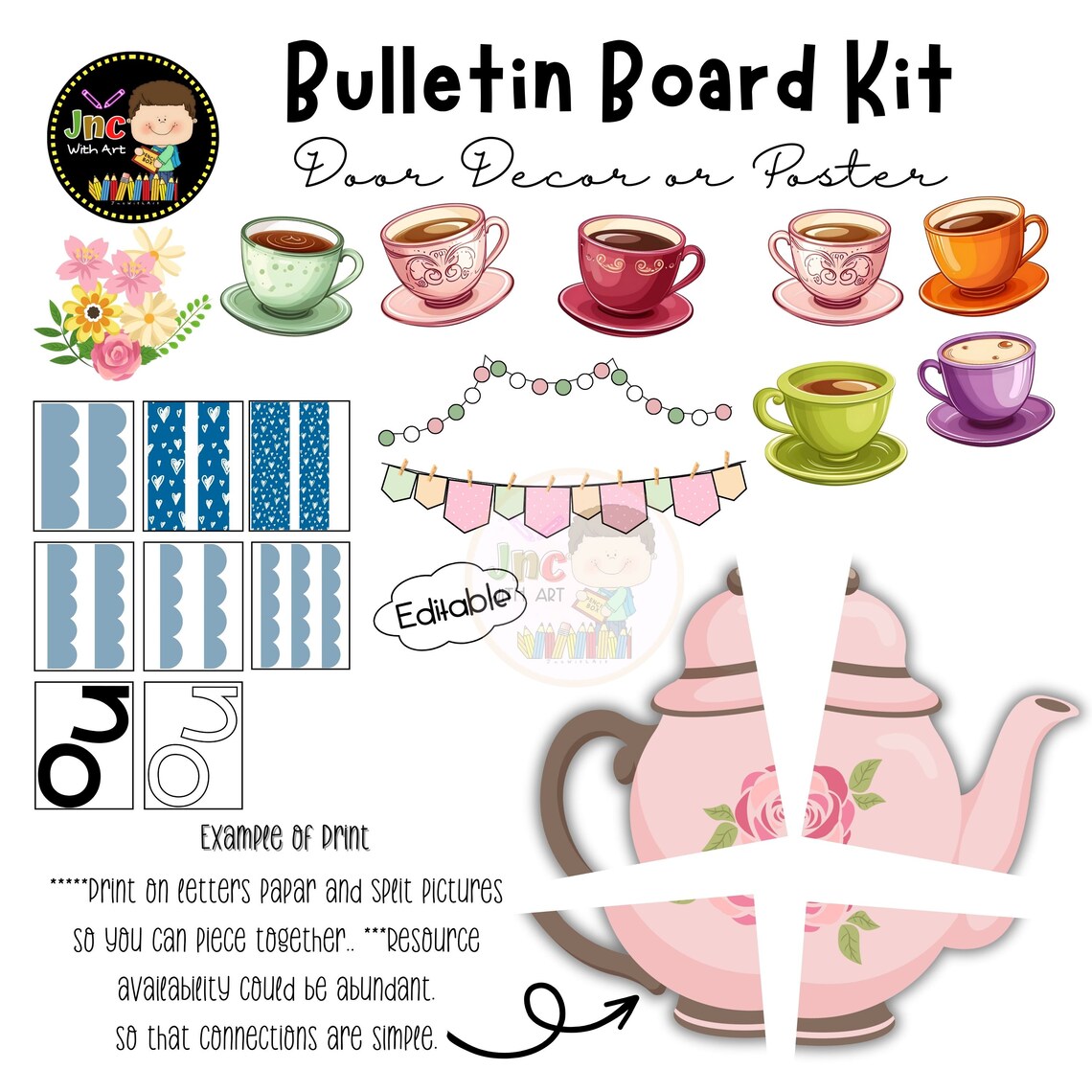 Mother's Day Bulletin Board Kit classroom Door Decor Churh Editable - Etsy