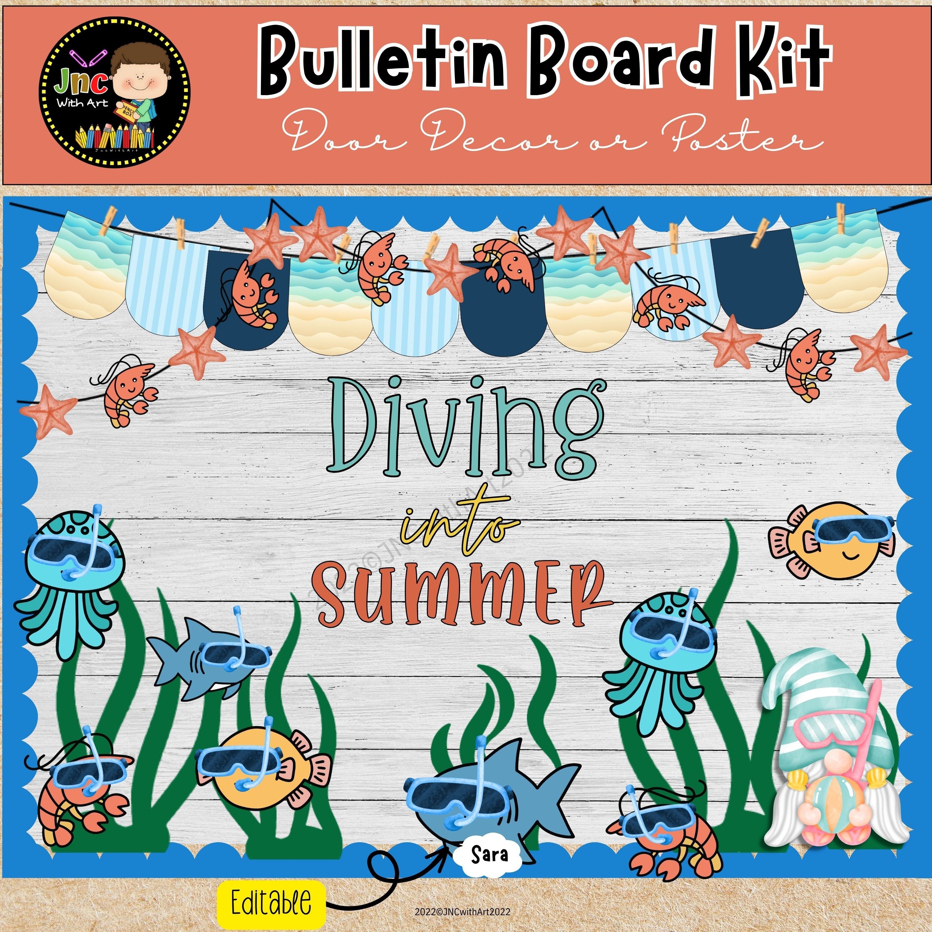 Diving Into Summer Bulletin Boards for School Ocean Classroom Door ...