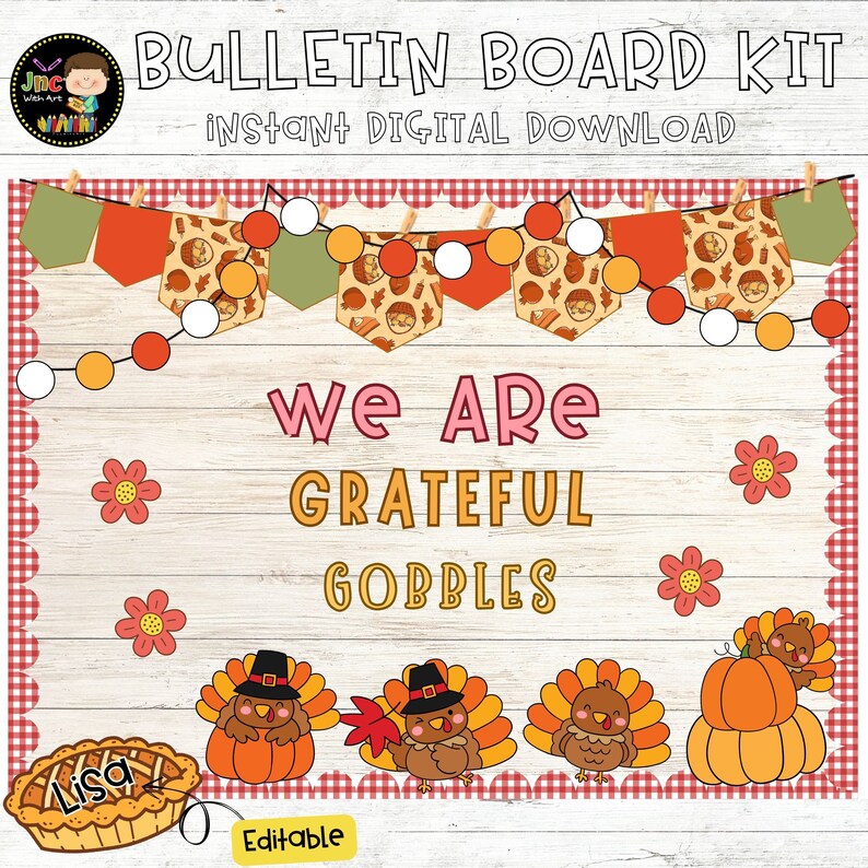 Thankful Vibes Bulletin Board Kit Fall Autumn Bulletin Board Kit ...