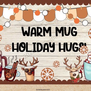 Boho Winter Bulletin Board Kit, Hot Cocoa Door Decor, Cozy Classroom ...