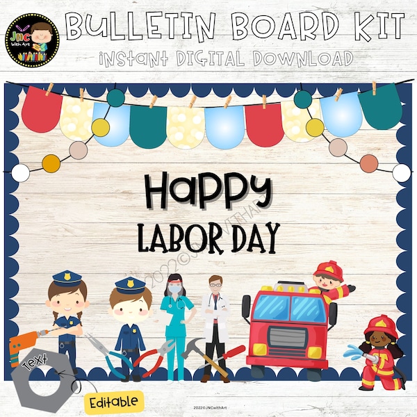 Labor Day Bulletin Board - Etsy