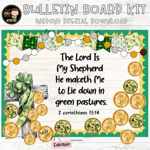 St.patrick Day Bulletin Board Bible Verse Christian Church Religious ...