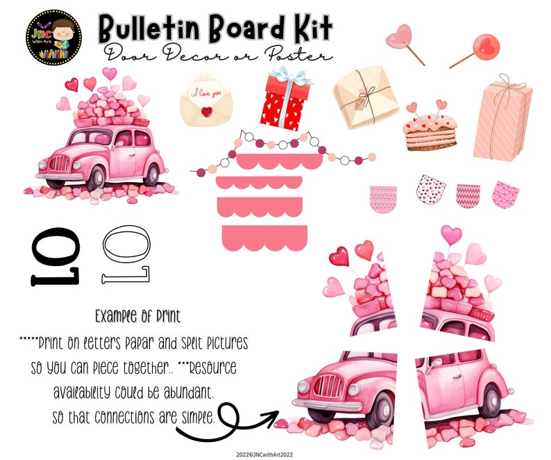 Valentines Bulletin Board Kit, Loads of Love, Classroom Decoration ...
