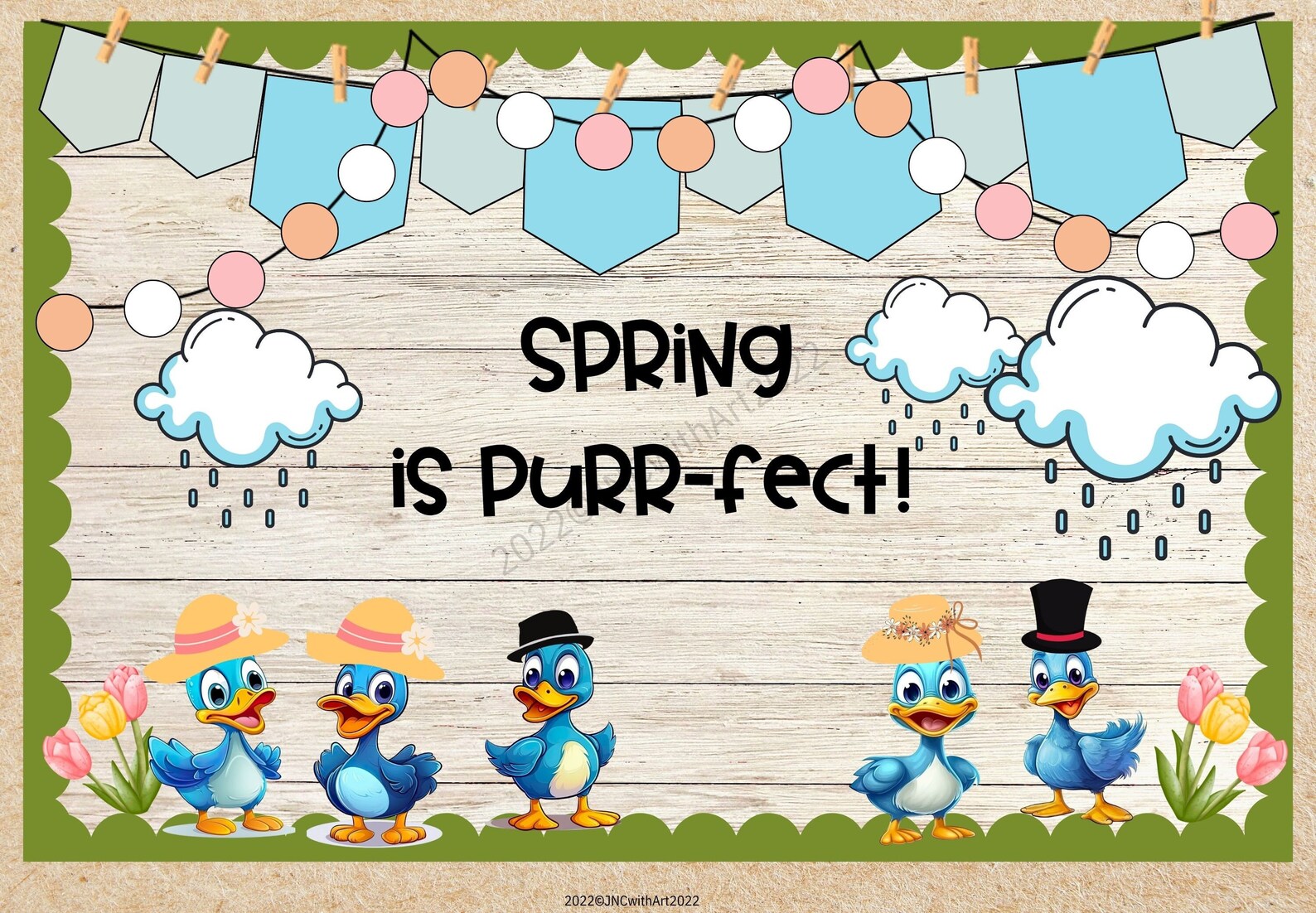 Ducks Spring Bulletin Board Kit | Classroom Door Decor| Printable ...