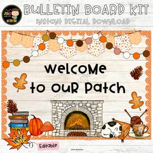 Cozy Fall Vibes Bulletin Board Kit Autumn Door Decot Easy Seasonal ...