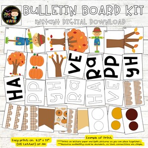 Happy Harvest Bulletin Board Kit We Love Fall Most All Door Decor Sep ...