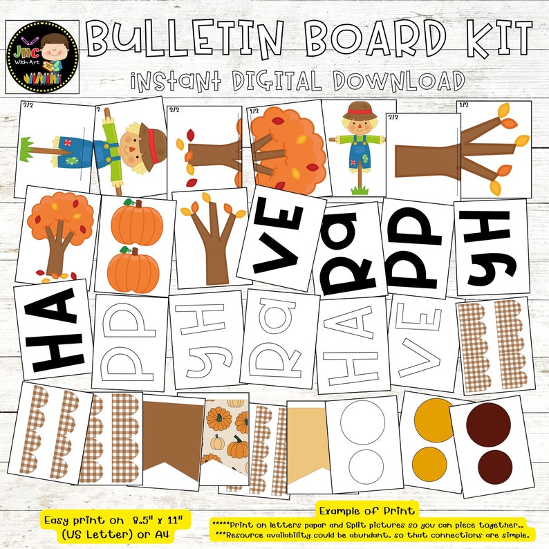 Happy Harvest Bulletin Board Kit We Love Fall Most All Door Decor Sep ...