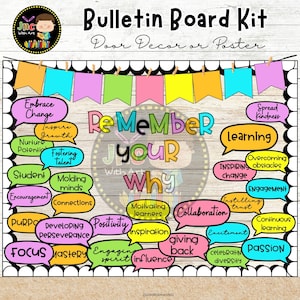 Back to School Remember Your Why Bulletin Board Set Staff Room Door ...