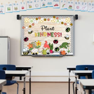 Plant Kindness Spring Bulletin Board Kit, Easter Classroom Door Decor ...