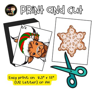 Christmas Highland Cow Bulletin Board Kit January Winter Door Decor ...