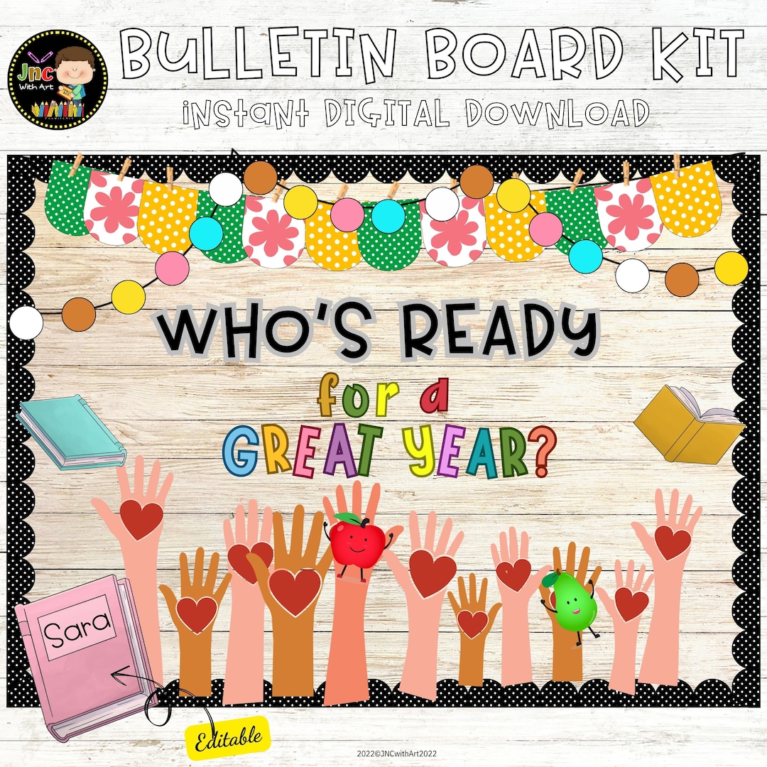 Who's Ready for a Great Year Bulletin Board for School Back to School ...