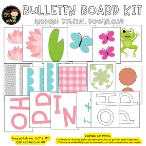Hopping Into Spring Frog Bulletin Board Kit Classroom Door Decor ...