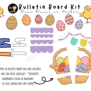 Easter Egg Bulletin Board Kit,egg-tra Special, April Door Decor ...
