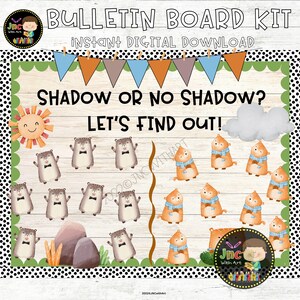 Groundhog Day Bulletin Board Kit February Classroom Decor Activity ...