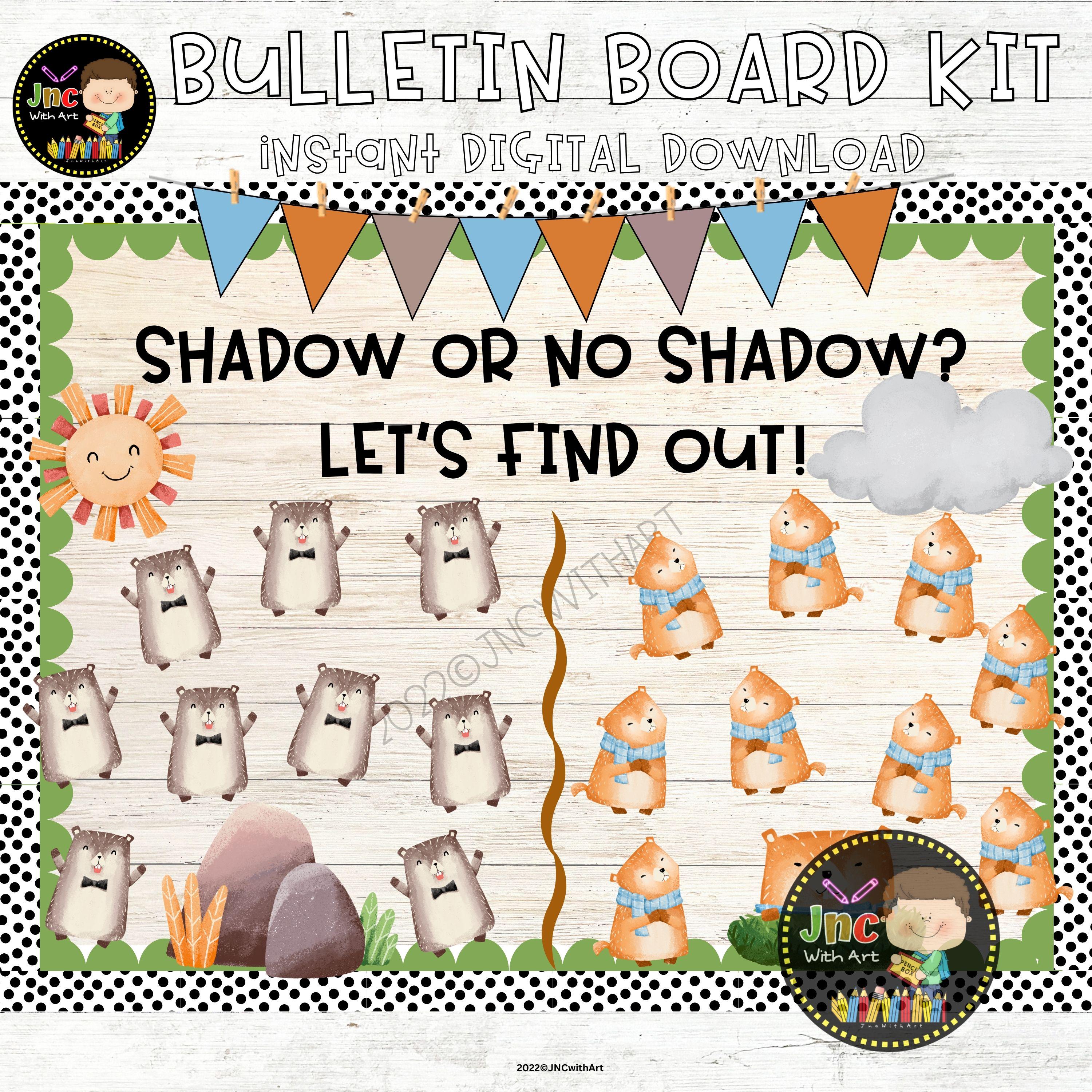 Groundhog Day Bulletin Board Kit February Classroom Decor Activity ...