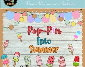 Back to School Bulletin Board Kit, Door Decoration Kit, Popsicle ...