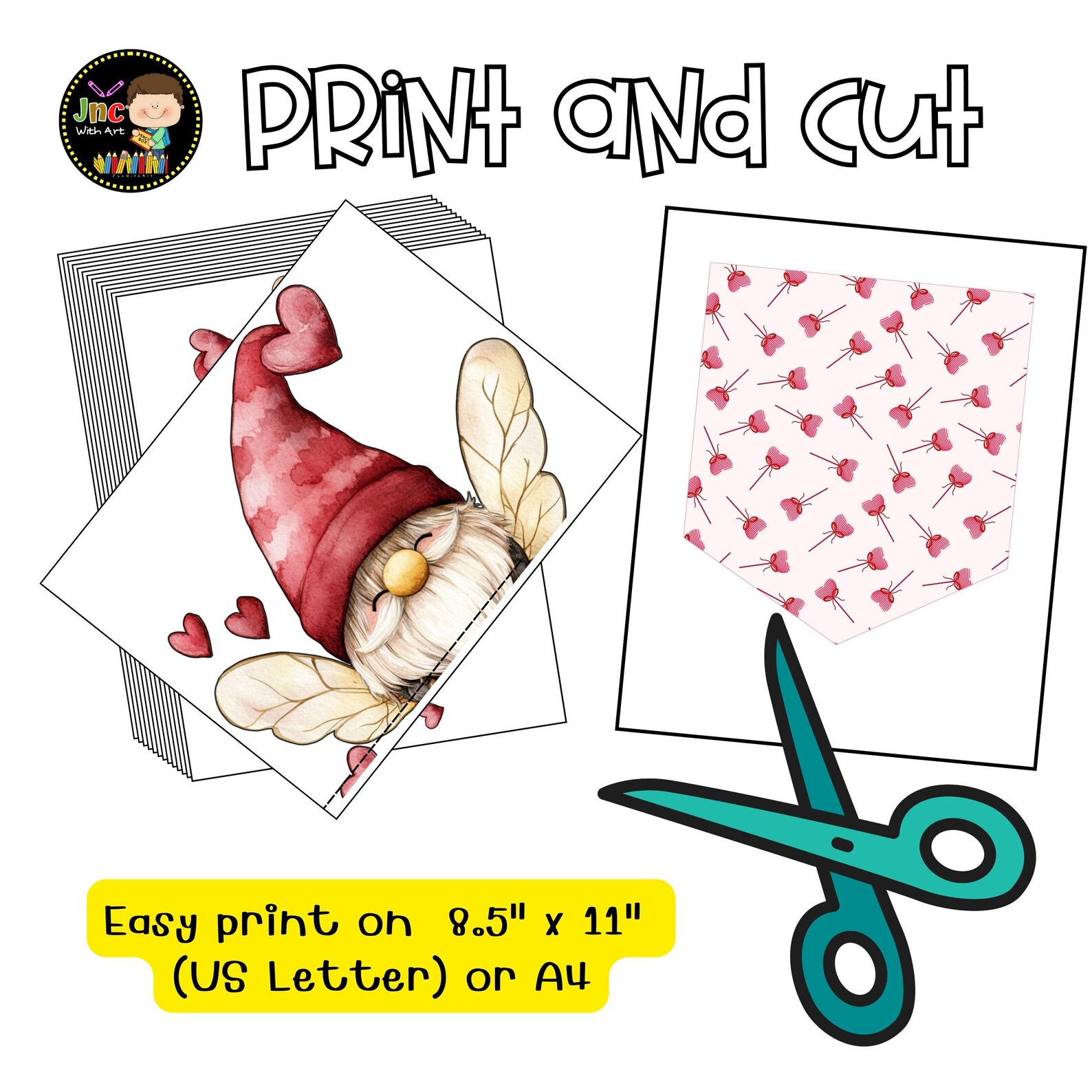 Valentine Day Bulletin Board Kit Bee Mine Gnome February Door Decor ...